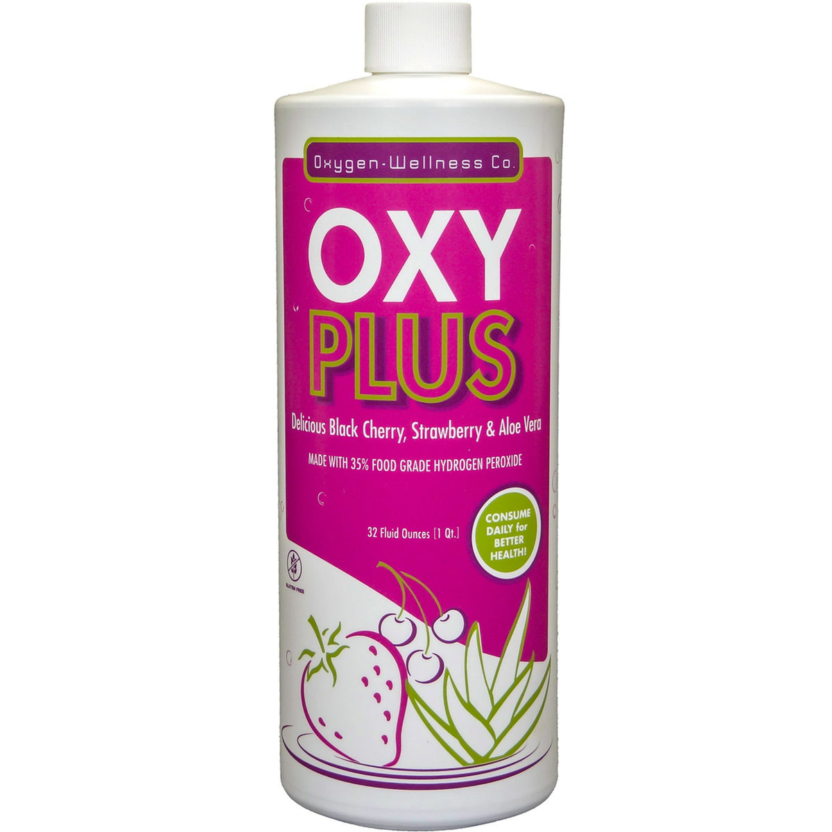 OXY Plus Black Cherry, Strawberry & Aloe Vera Made w/ 35% Food Grade H ...