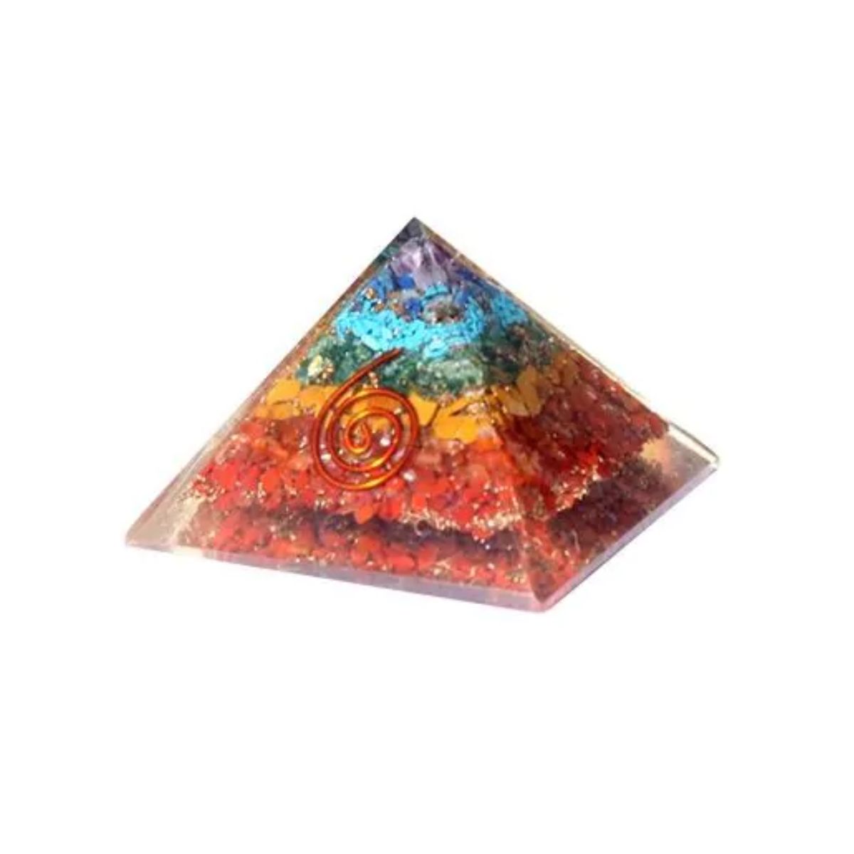 Pyramid, Chakra Orgone with Copper Spiral – Hanna's Herb Shop